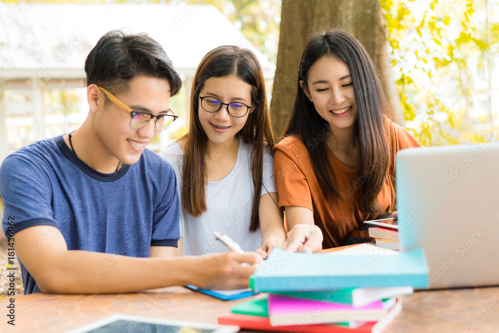 High School Student Studying Hard