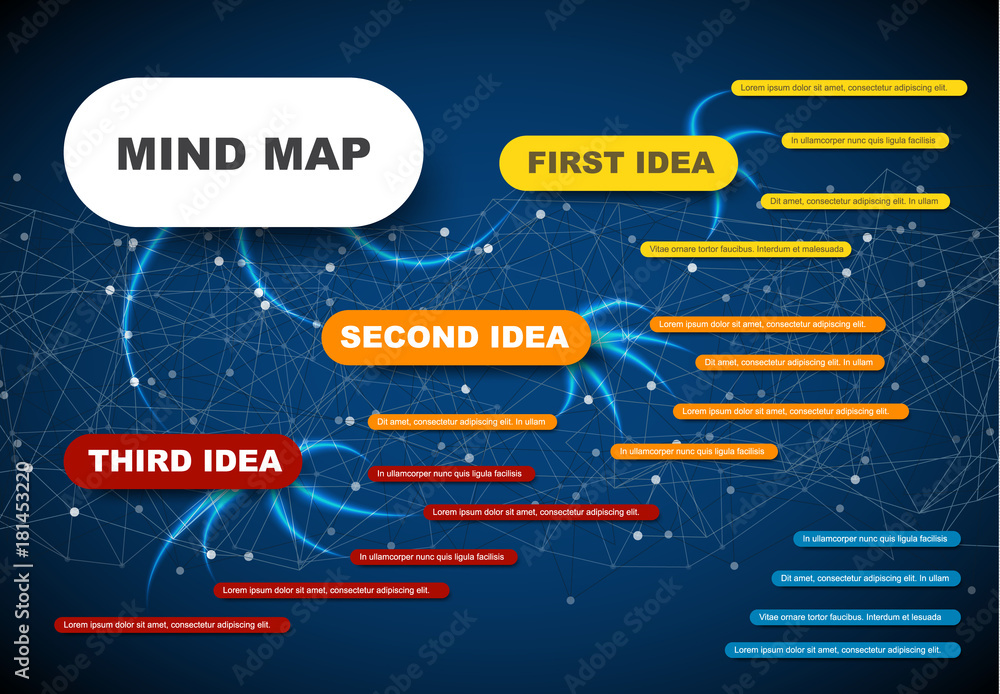 Vector abstract mind map infographic template Stock Vector | Adobe Stock