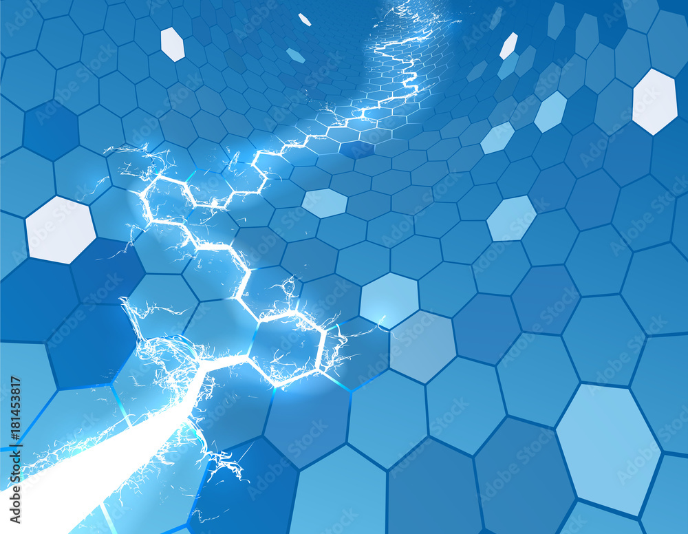 Electric Hexagon Honeycomb Background Stock Vector | Adobe Stock