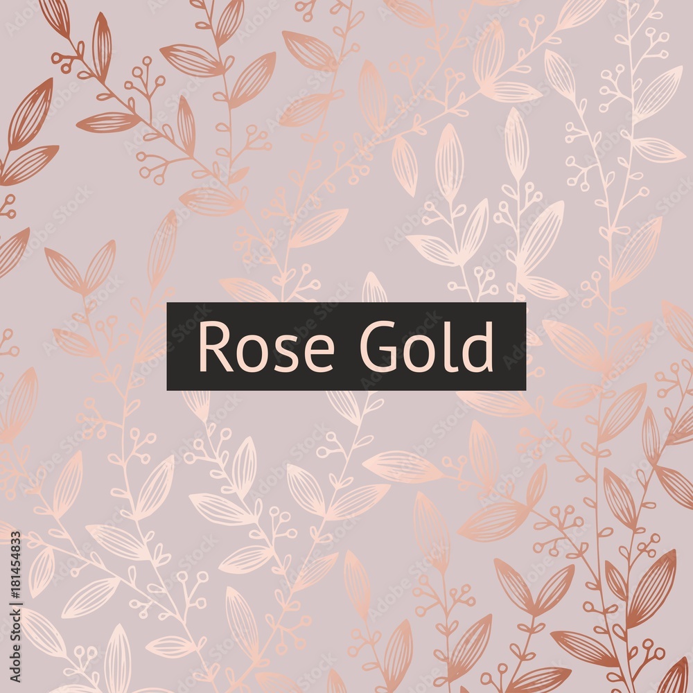 Rose gold. Floral luxury background for sales, design Stock Vector ...