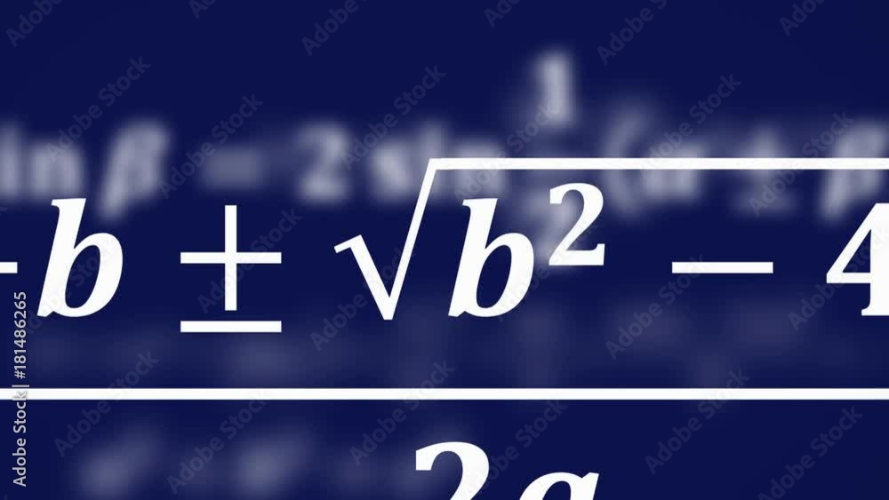 Zoom into eye iris to math equations mess and formulas flying and ...