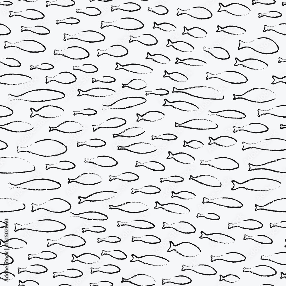 School Of Fish Drawing