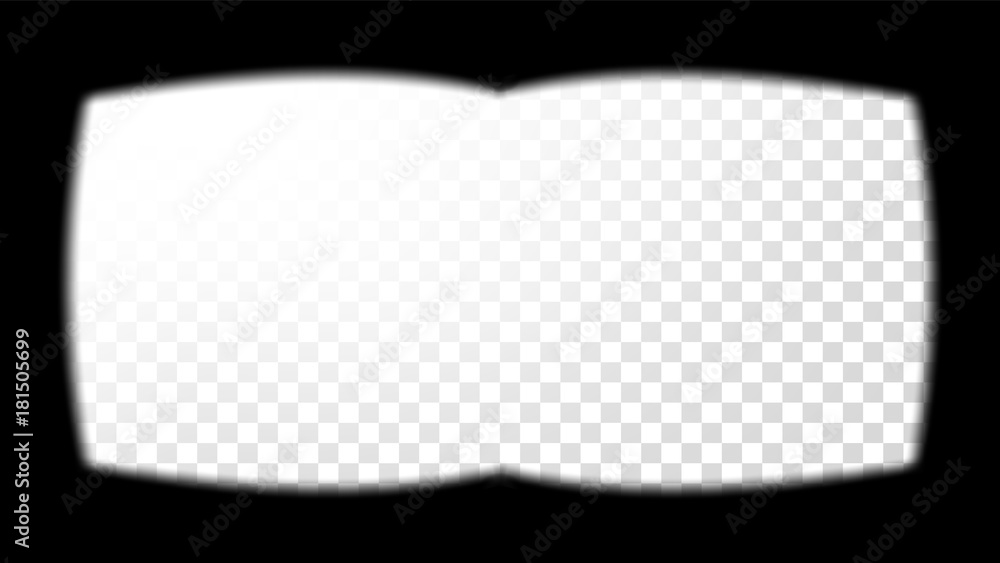 Virtual Reality Glasses Sight View Vector. View From The 3D VR Helmet ...