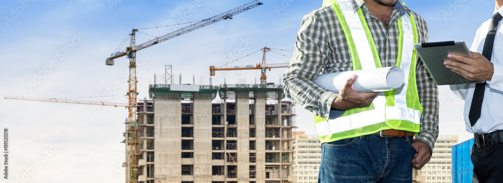 Building site and building design and engineers. Stock Photo | Adobe Stock