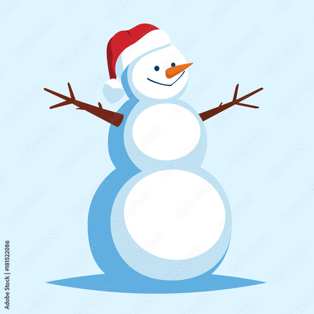 Funny Cartoon Snowman