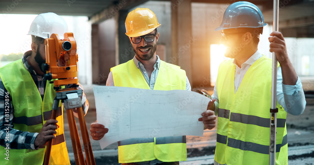 Architecture engineering teamwork meeting at workplace Stock Photo ...