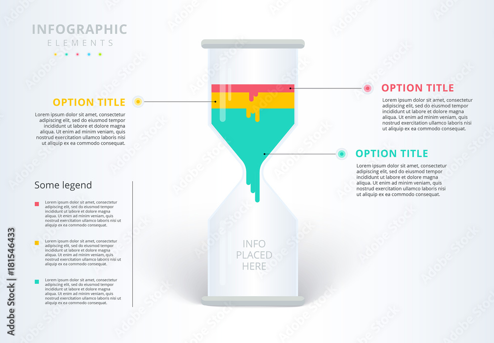 Colorful Sectioned Hourglass Infographic Stock Template | Adobe Stock