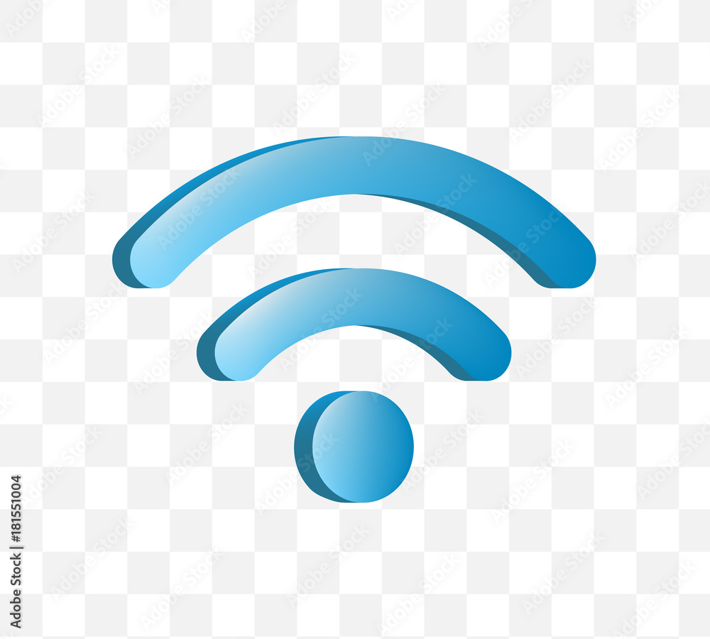 Cute Wifi Icon on Transparent Background . Isolated Vector Illustration ...