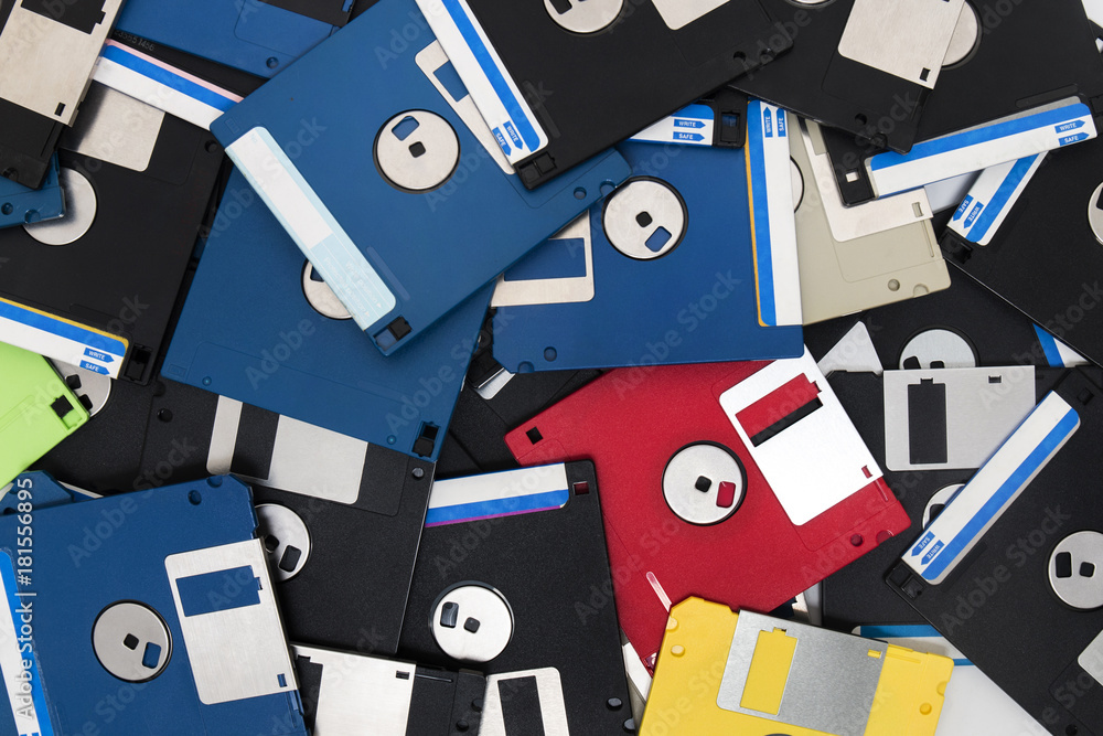 pile of floppy disks Stock Photo | Adobe Stock