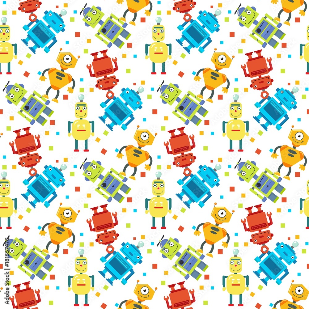 Cute Robots Background