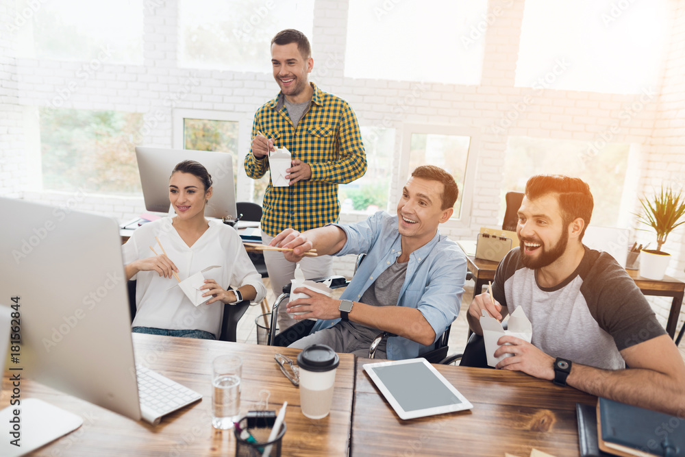 Laughing Office Workers