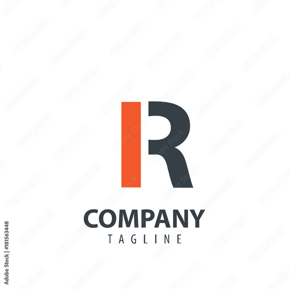 Initial Letter IR Design Logo Stock Vector | Adobe Stock