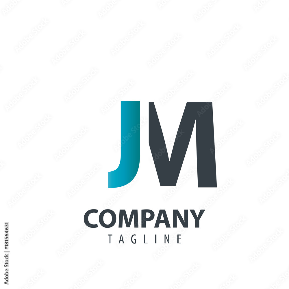 Initial Letter JM Design Logo Stock Vector | Adobe Stock