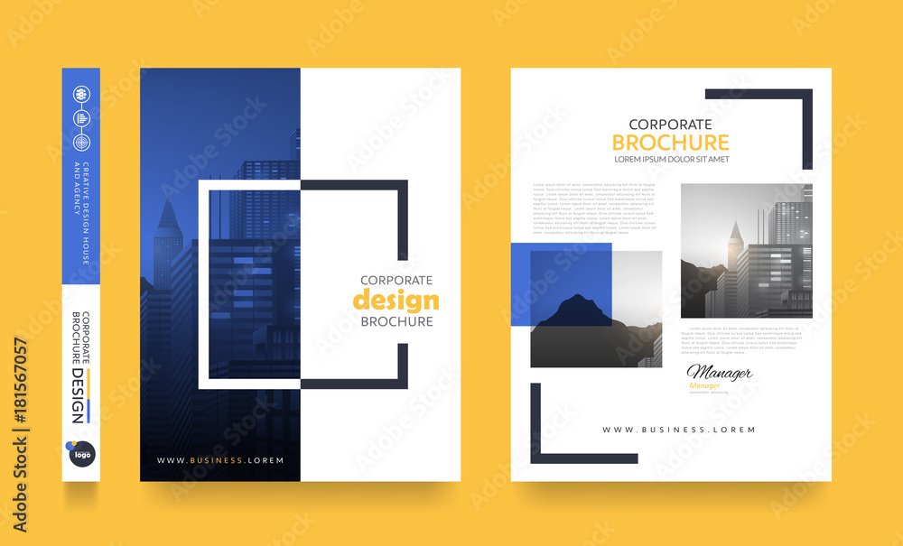 poster flyer pamphlet brochure cover design layout space for photo ...