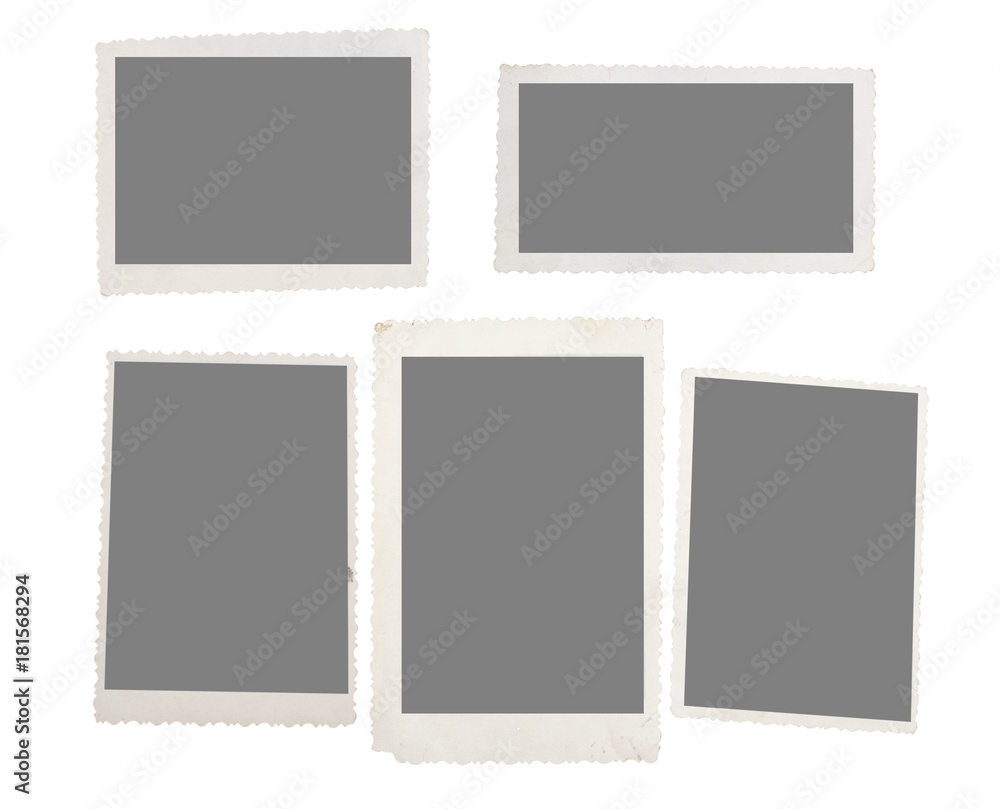 Old instant photos film isolated on white background Stock Photo ...