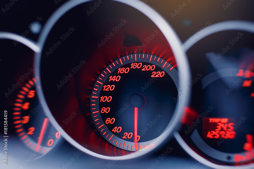 Sport car speedometer Stock Photo | Adobe Stock