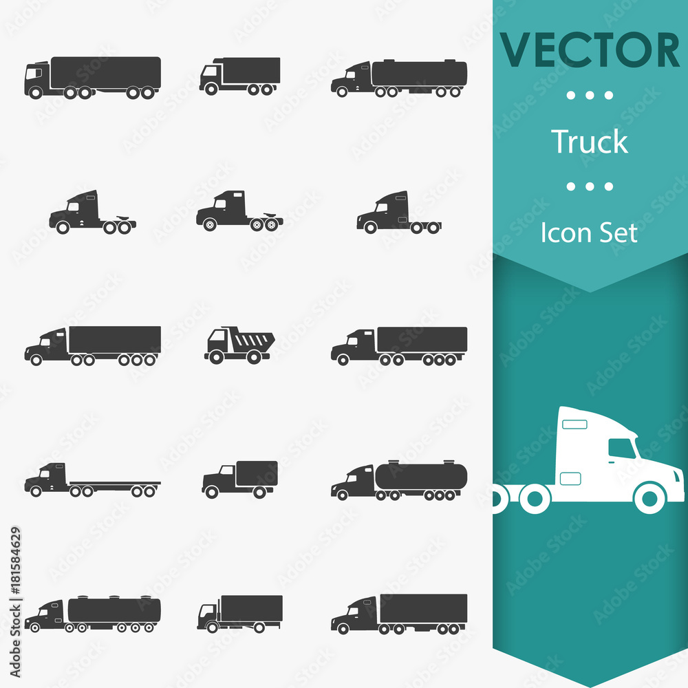 Truck icons vector Stock Vector | Adobe Stock