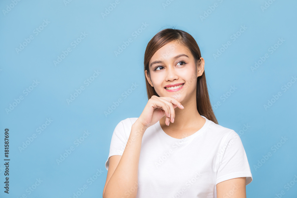 Young girl thinking something. Stock Photo | Adobe Stock