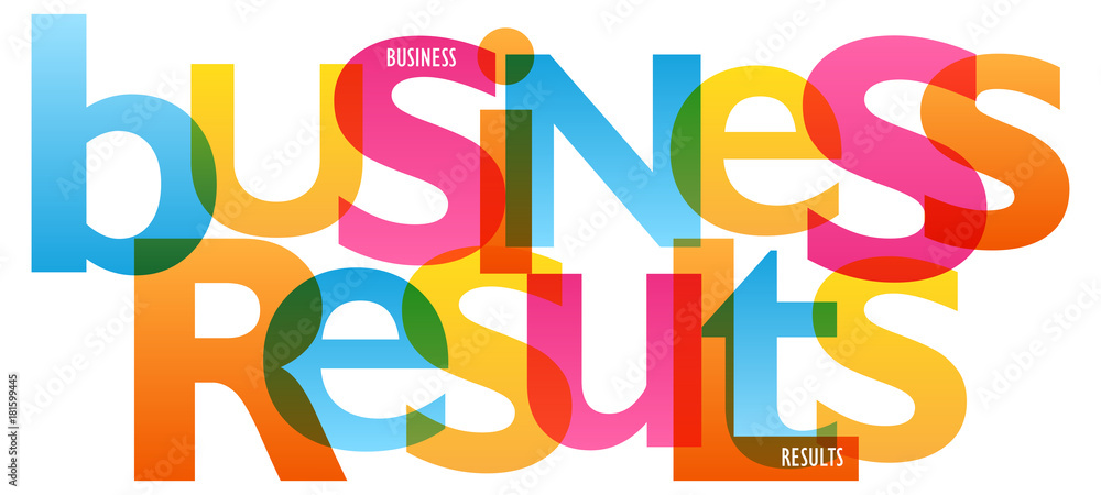 BUSINESS RESULTS vector letters icon Stock Vector | Adobe Stock