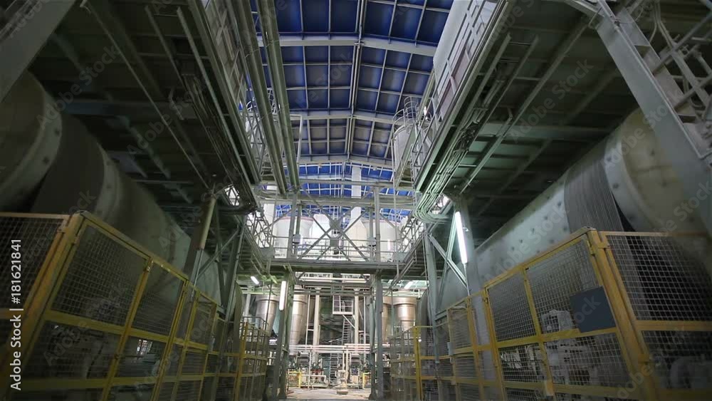 Modern plant at an heavy industrial factory, new factory, production ...