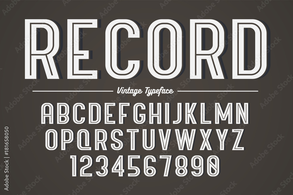 Vector decorative bold font design, alphabet, typeface, typography ...