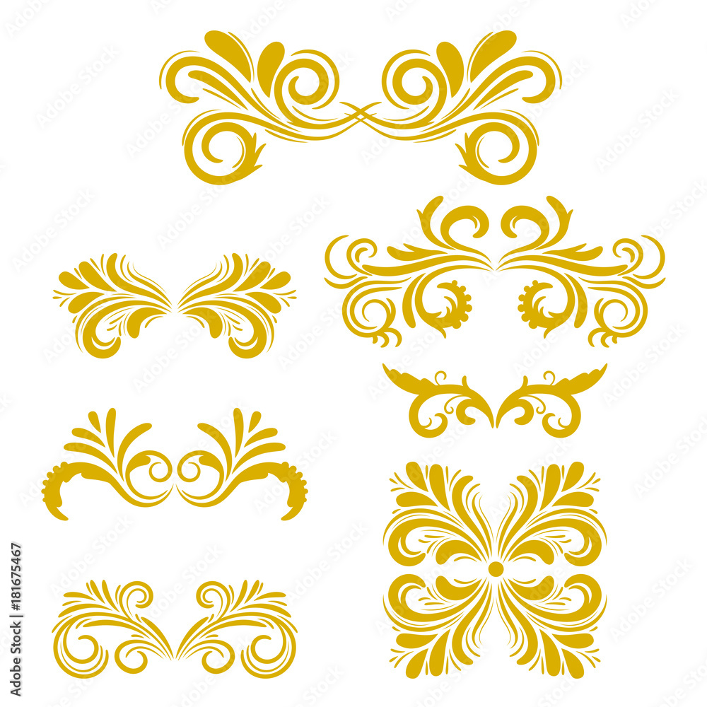 Gold Swirls Vector