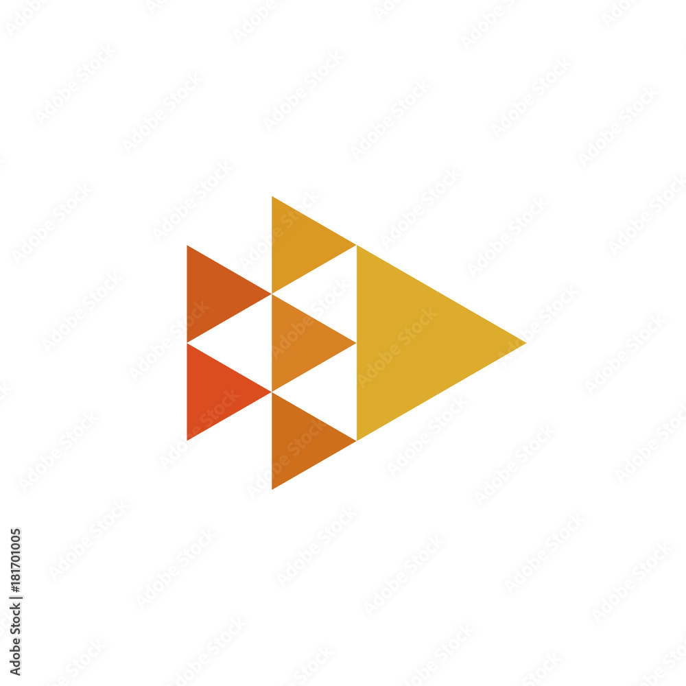 Triangles minimal geometry logo design. Vector illustration of symbol ...