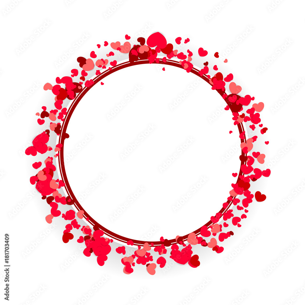 Retro border Valentines love design. Mock up material soft template ...