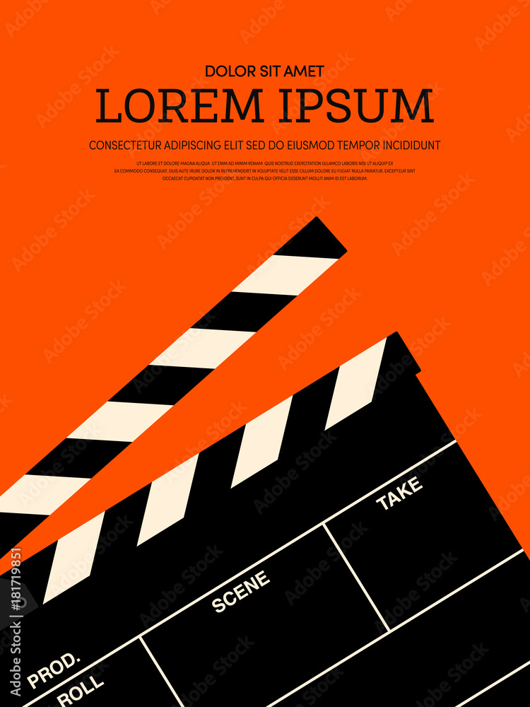 Movie and film modern retro vintage poster background Stock Vector ...