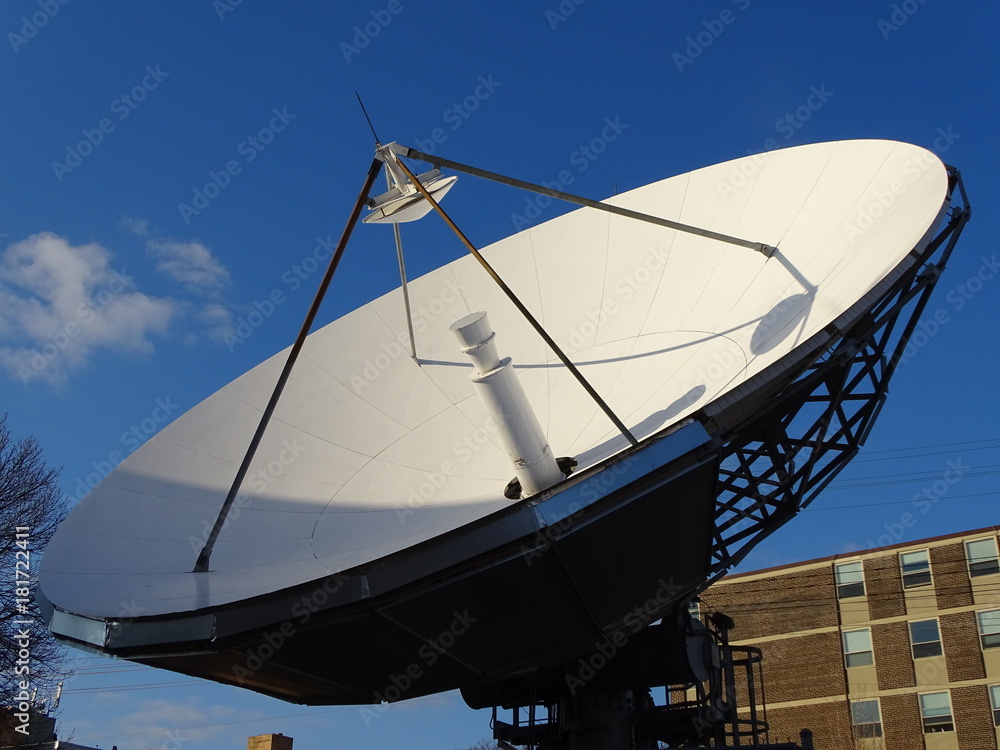 Large Satellite Dish - Ground Station - Digital Uplink Stock Photo ...