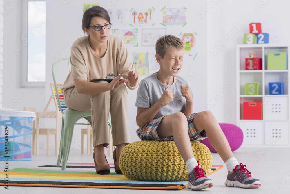 Temper tantrum concept, angry child Stock Photo | Adobe Stock