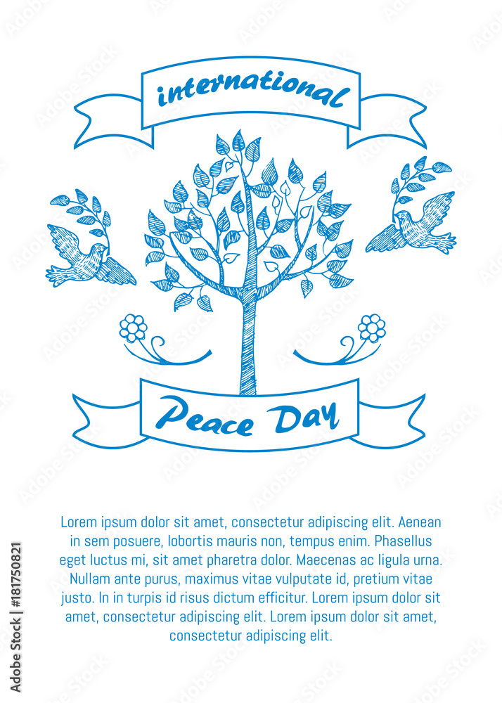 International Day of Peace Promotional Poster Stock Vector | Adobe Stock