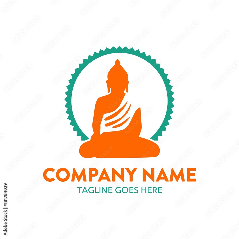 buddha logo template. illustration. vector. editable Stock Vector ...