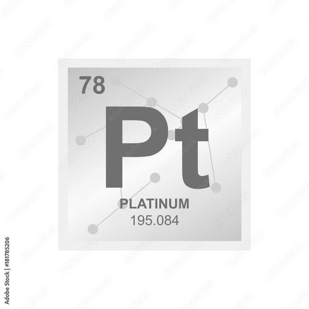 Vector symbol of Platinum from the Periodic Table of the elements on ...