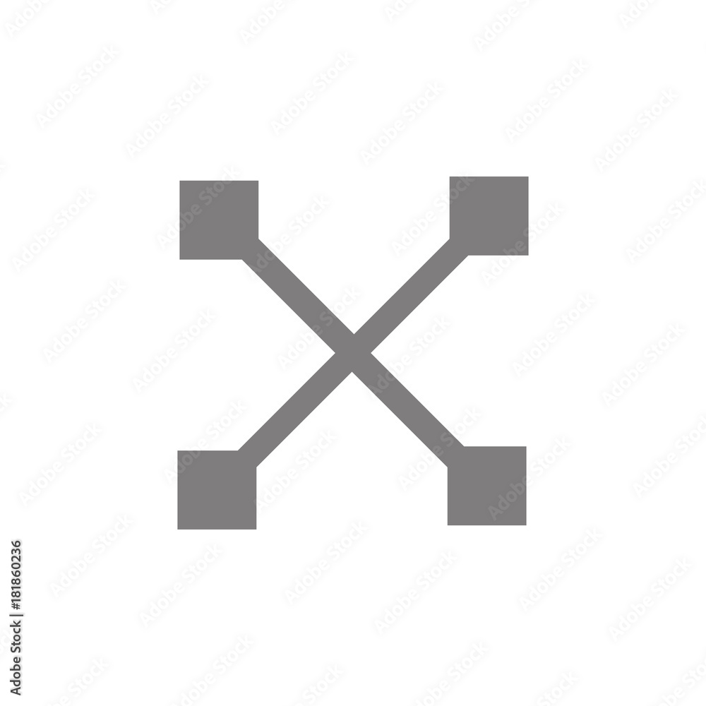 Letter X Arrow Point icon. Web element. Premium quality graphic design ...