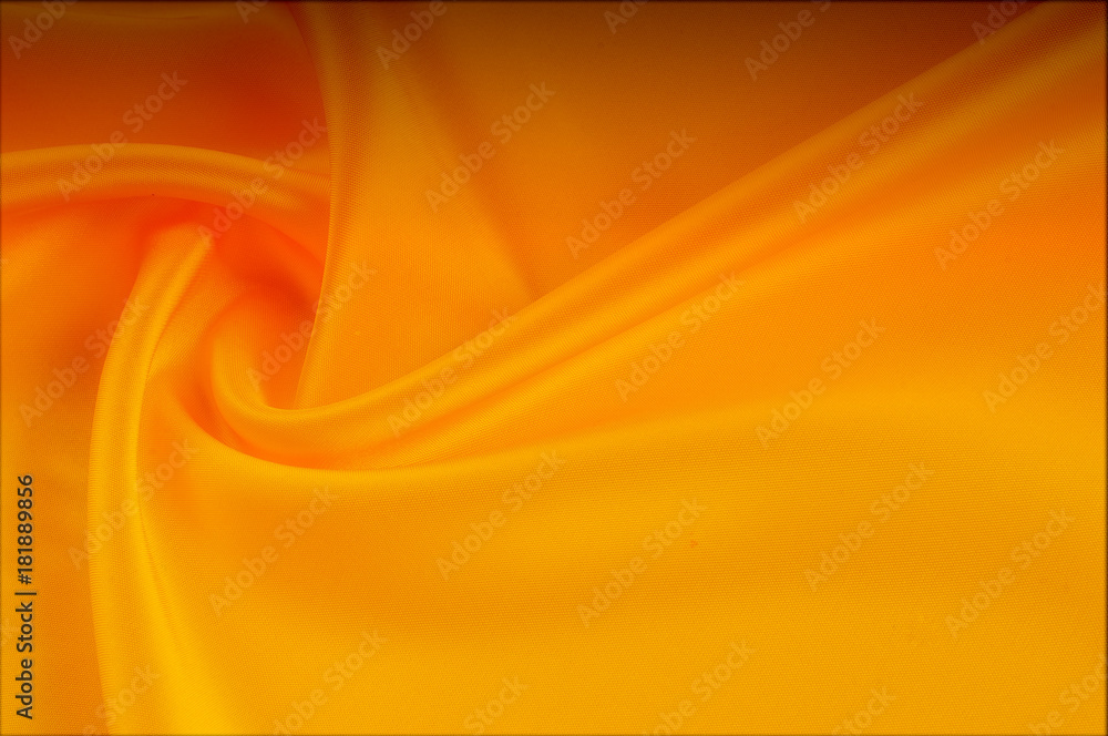 Texture, background, pattern. Red, yellow gold shades of silk fabric ...