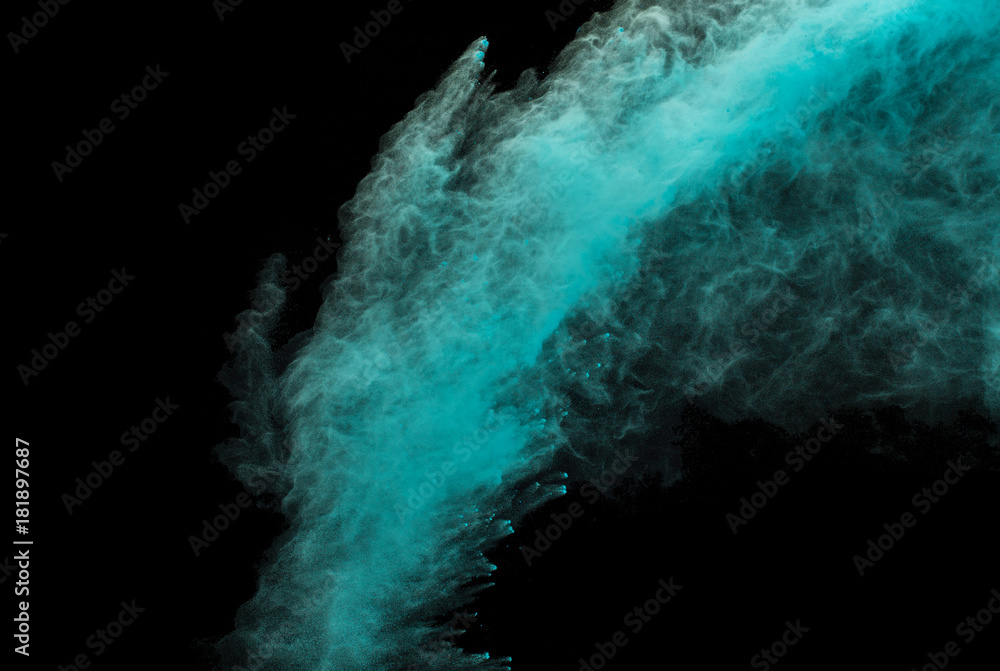 colorful powder splash isolated on black background Stock Photo | Adobe ...