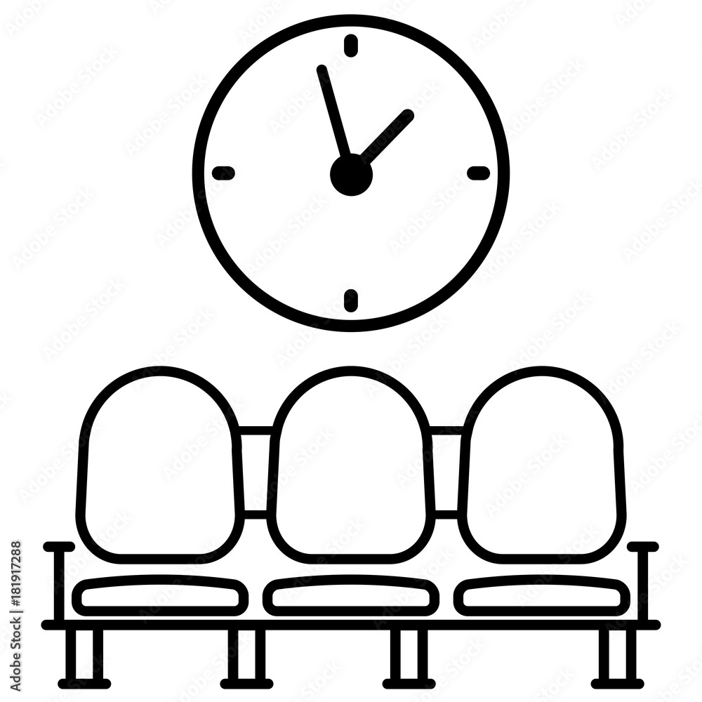 waiting room icon on white background Stock Vector | Adobe Stock