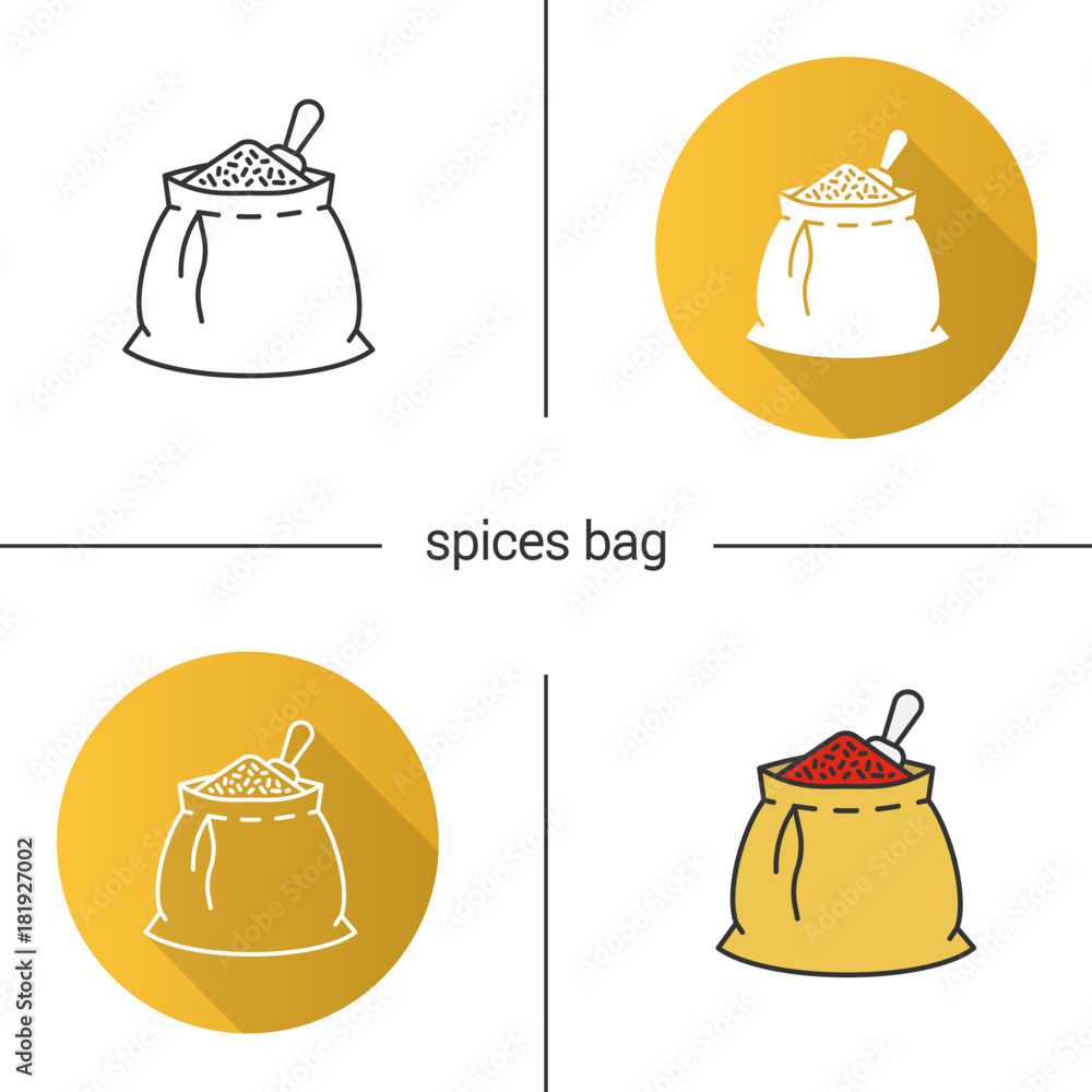 Spices bag icon Stock Vector | Adobe Stock