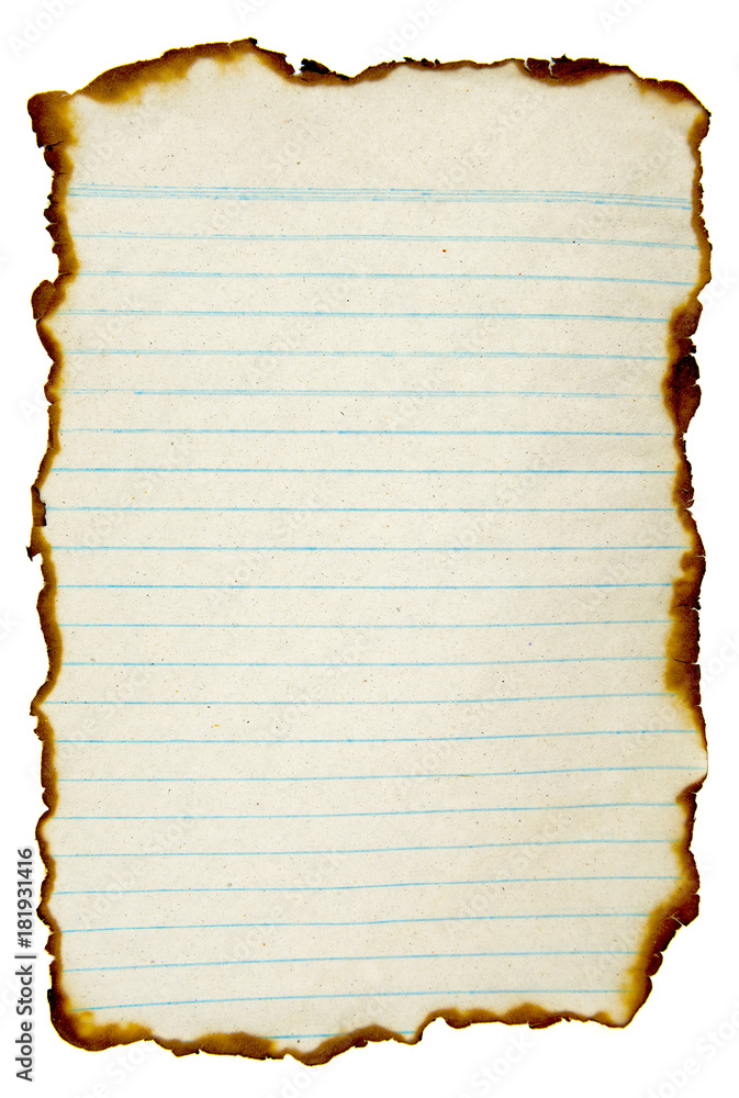 Old Burnt Paper With Writing