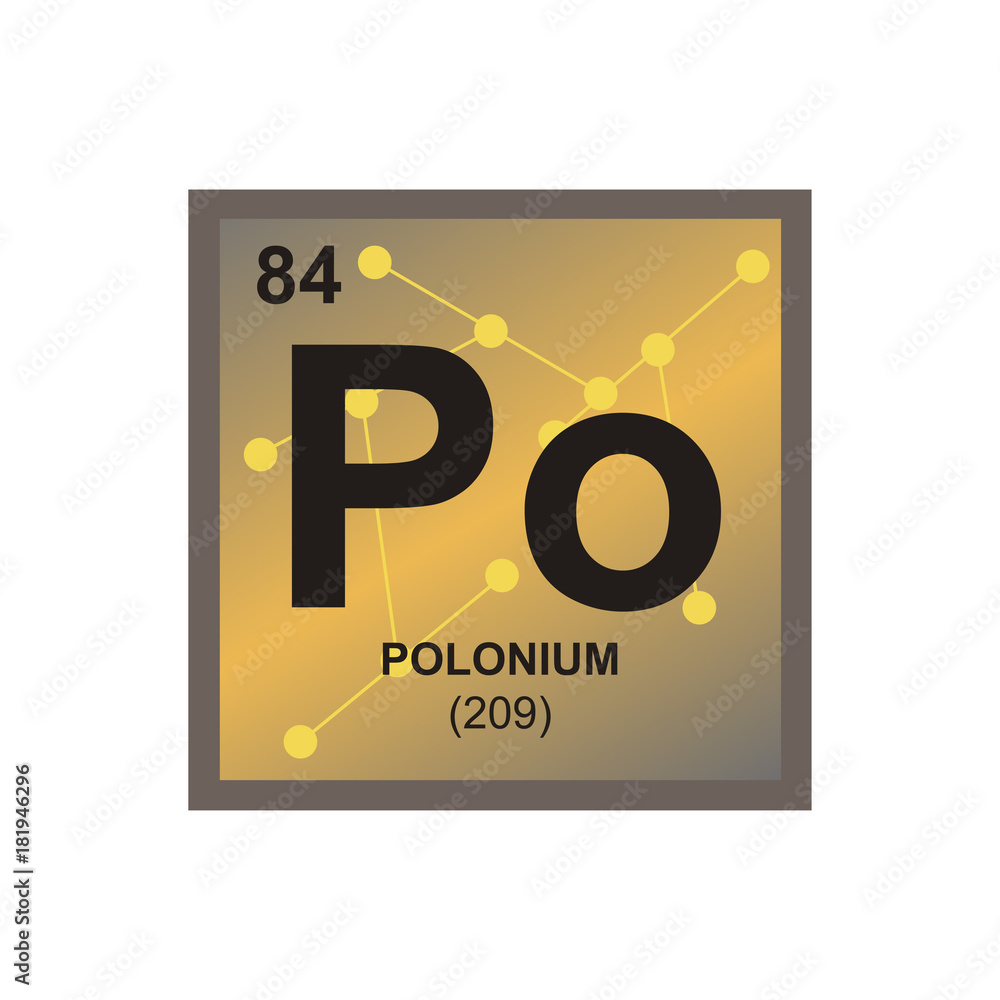 Vector symbol of Polonium from the Periodic Table of the elements on ...