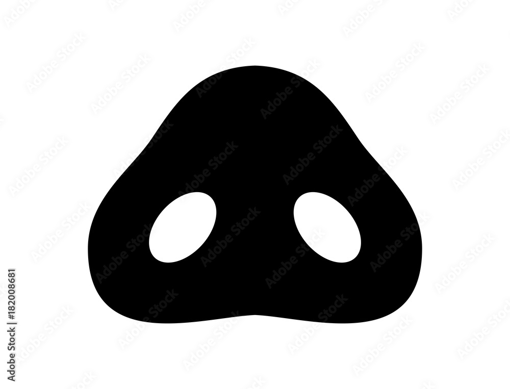 Black Nose Animal Pig Illustration Logo Silhouette Stock Vector | Adobe ...