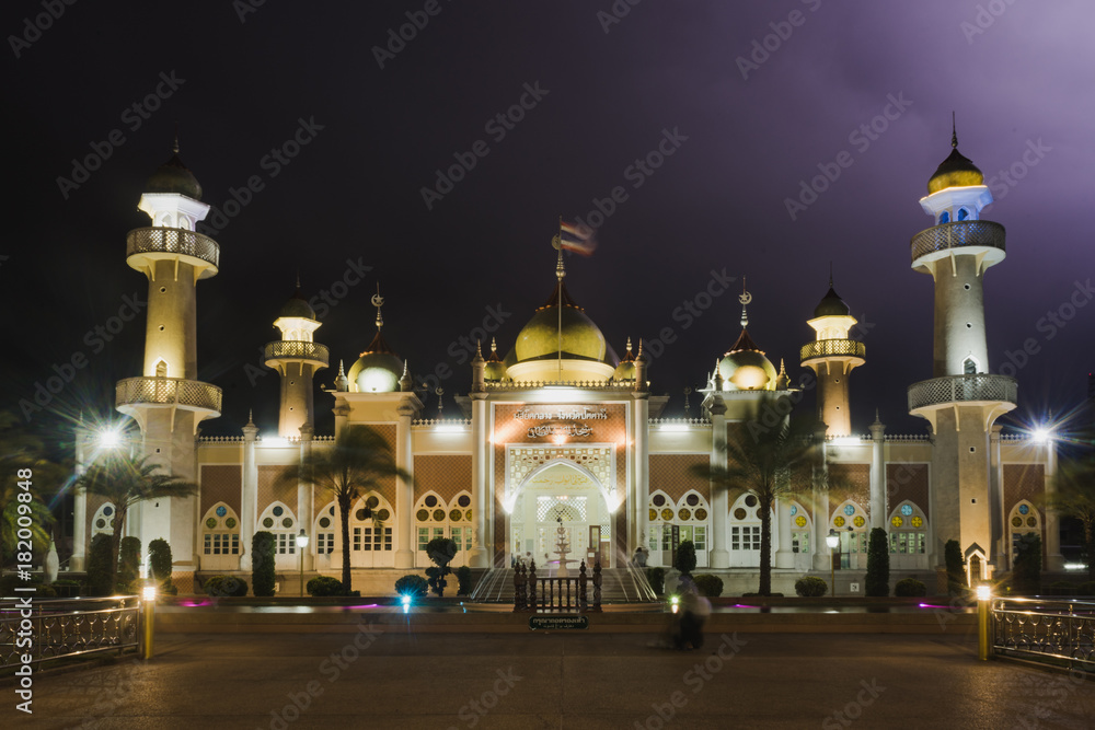Central mosque of Pattani at night time. Stock Photo | Adobe Stock