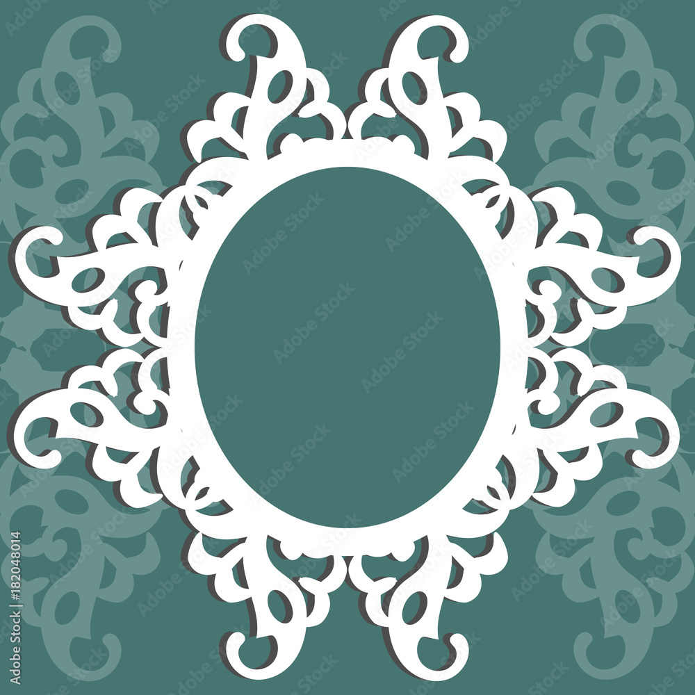 3D photo picture frame or round, went with ornament, kruger border ...