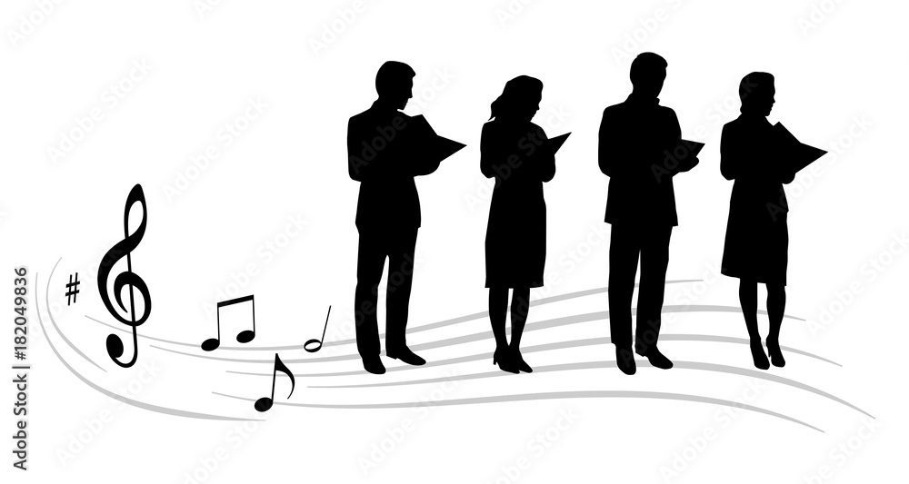 Musik - Chor - 2 vector de Stock | Adobe Stock