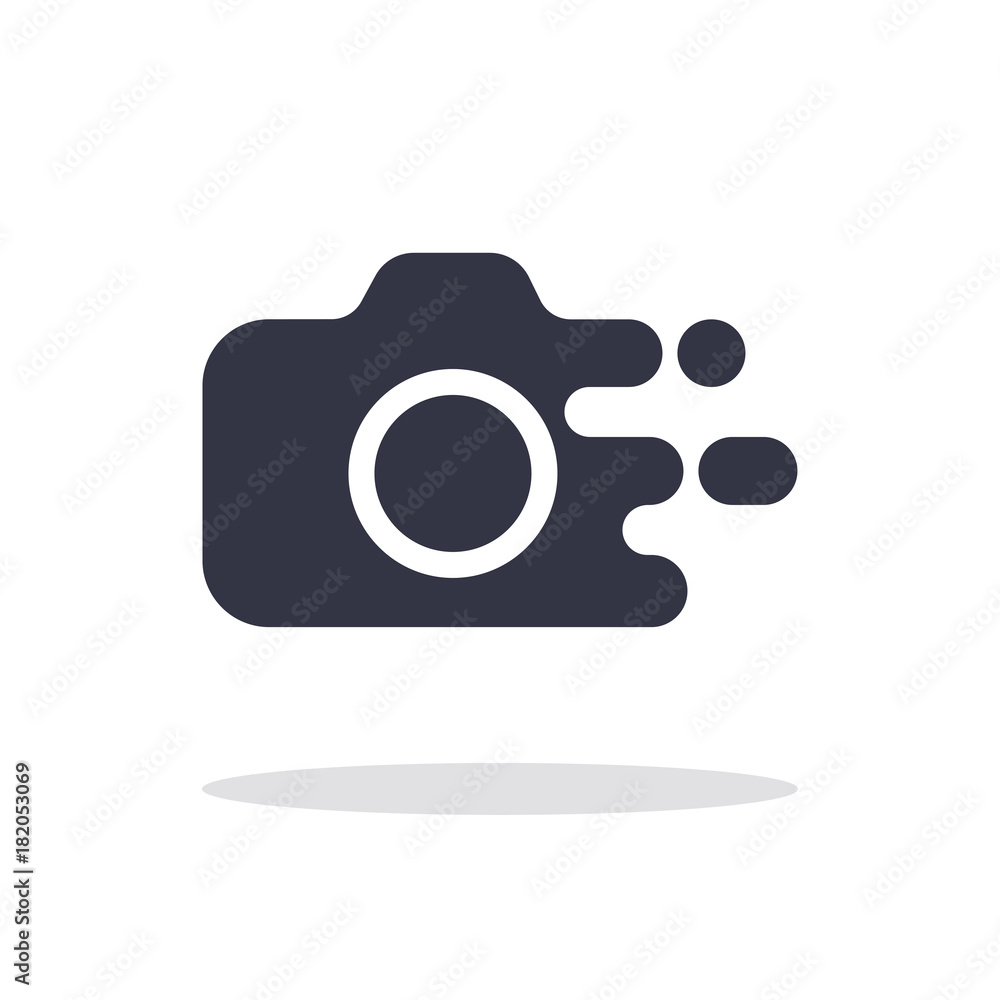 Camera icon in trendy flat style isolated on white background camera ...