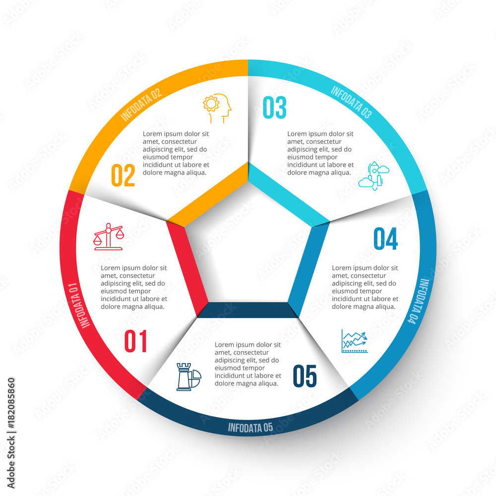 Vector circle element for infographic. Template for cycle diagram ...