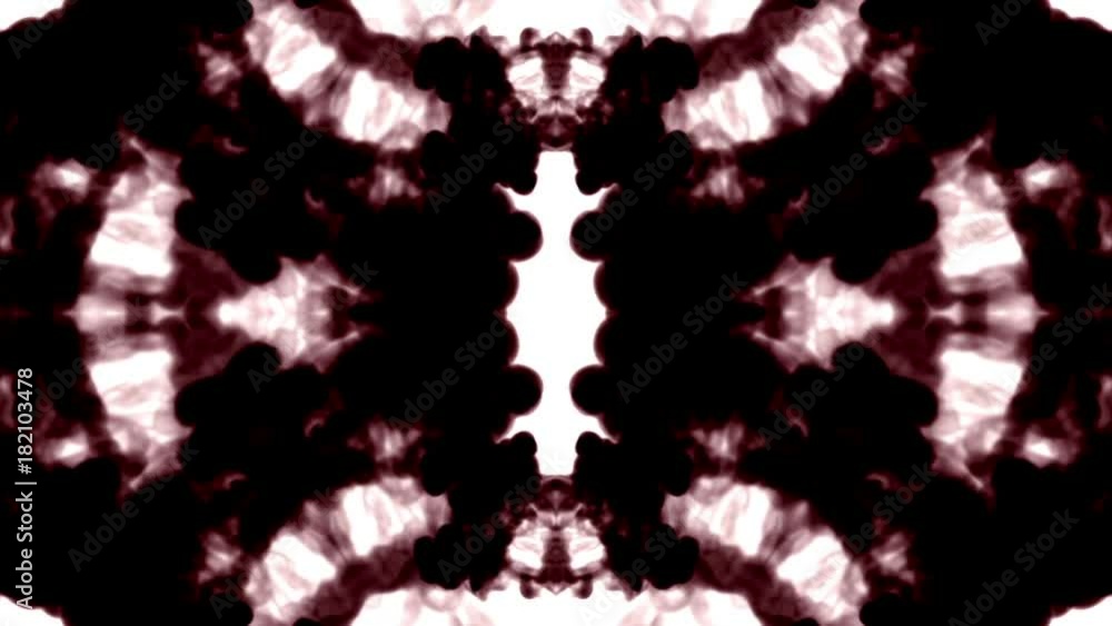 Vidéo Stock Abstract black and white background of ink or smoke flows ...