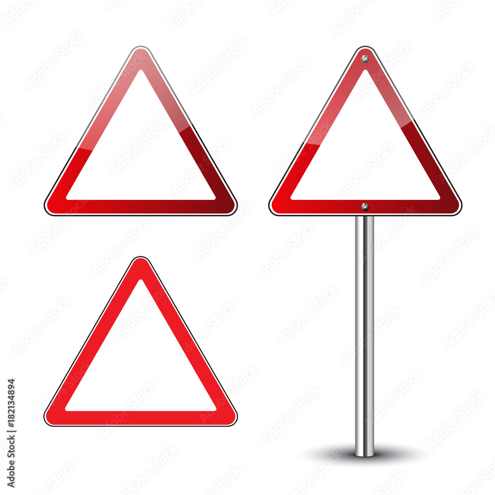 Blank White Street Signs