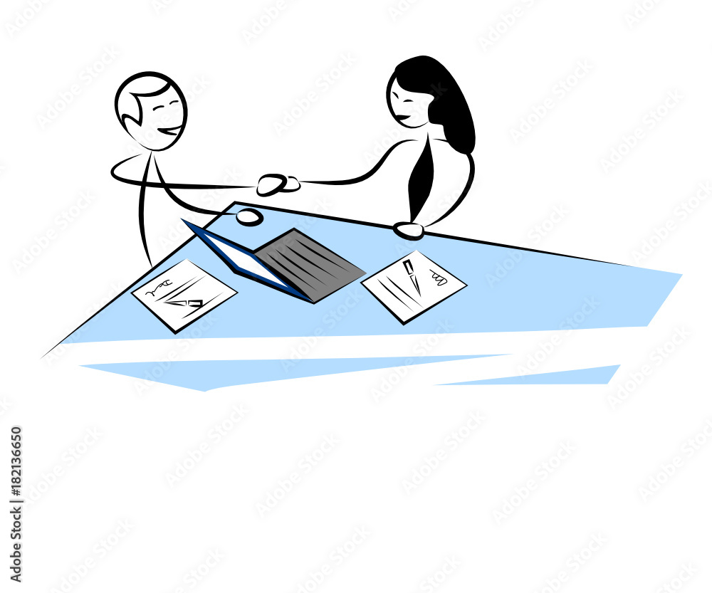 Vecteur Stock signature de contrat illustration | Adobe Stock